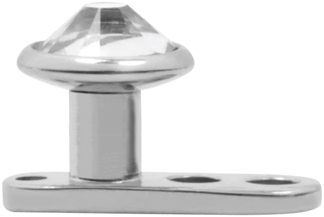 Titan Highline® Jewelled Micro Dermal Anchor 06 - With Three Hole Plate ...