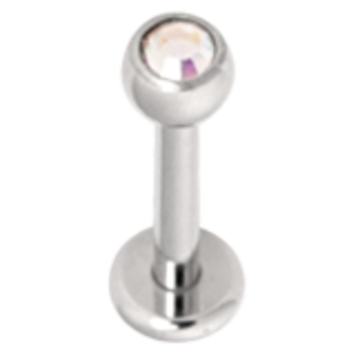 Jewelled Labret with 4mm ball - Titan