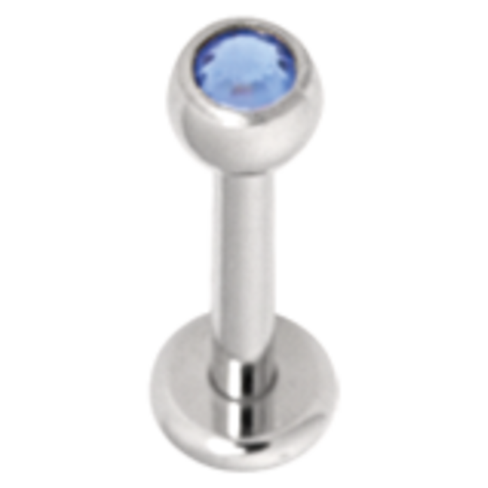 Jewelled Labret with 4mm ball - Titan