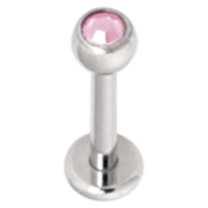 Jewelled Labret with 4mm ball - Titan